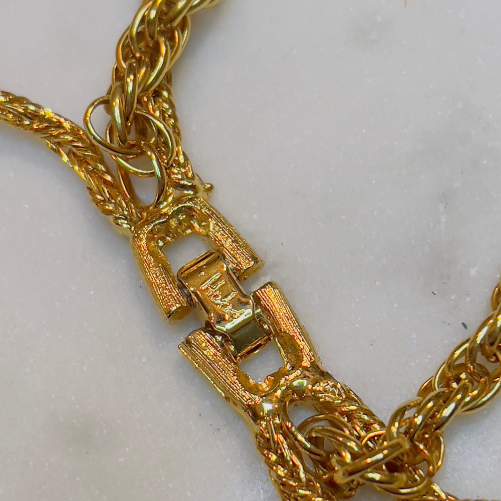 Vtg Hobe Necklace Multi-Strand Twisted Rope Gold Tone… - Gem